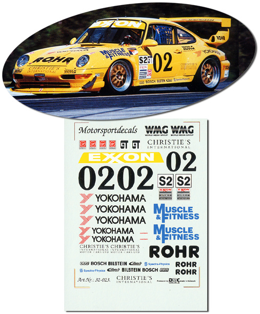 DMC decal Porsche GT 2, Rohr Exxon | Slotcars und Slotcar Zubehör