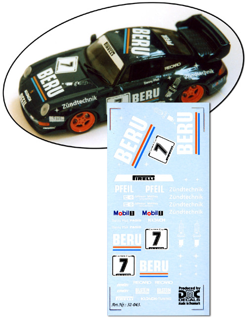DMC decal Porsche GT 2, Beru | Slotcars und Slotcar Zubehör