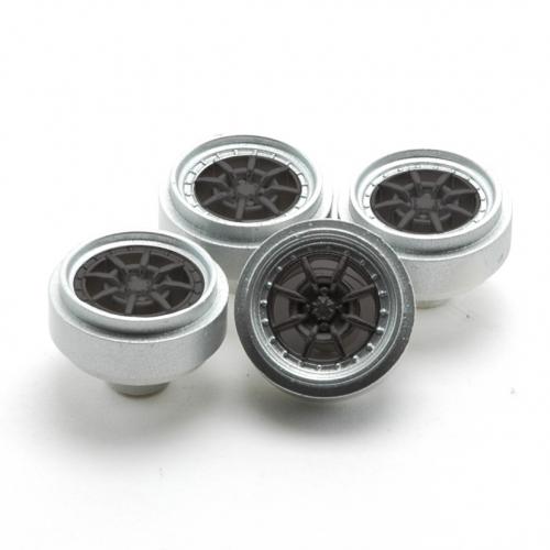 TEAMSLOT braid serie 1R front rims - silver/black | Slotcars und ...