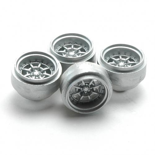 TEAMSLOT braid serie 1R rear rims - silver | Slotcars und Slotcar Zubehör